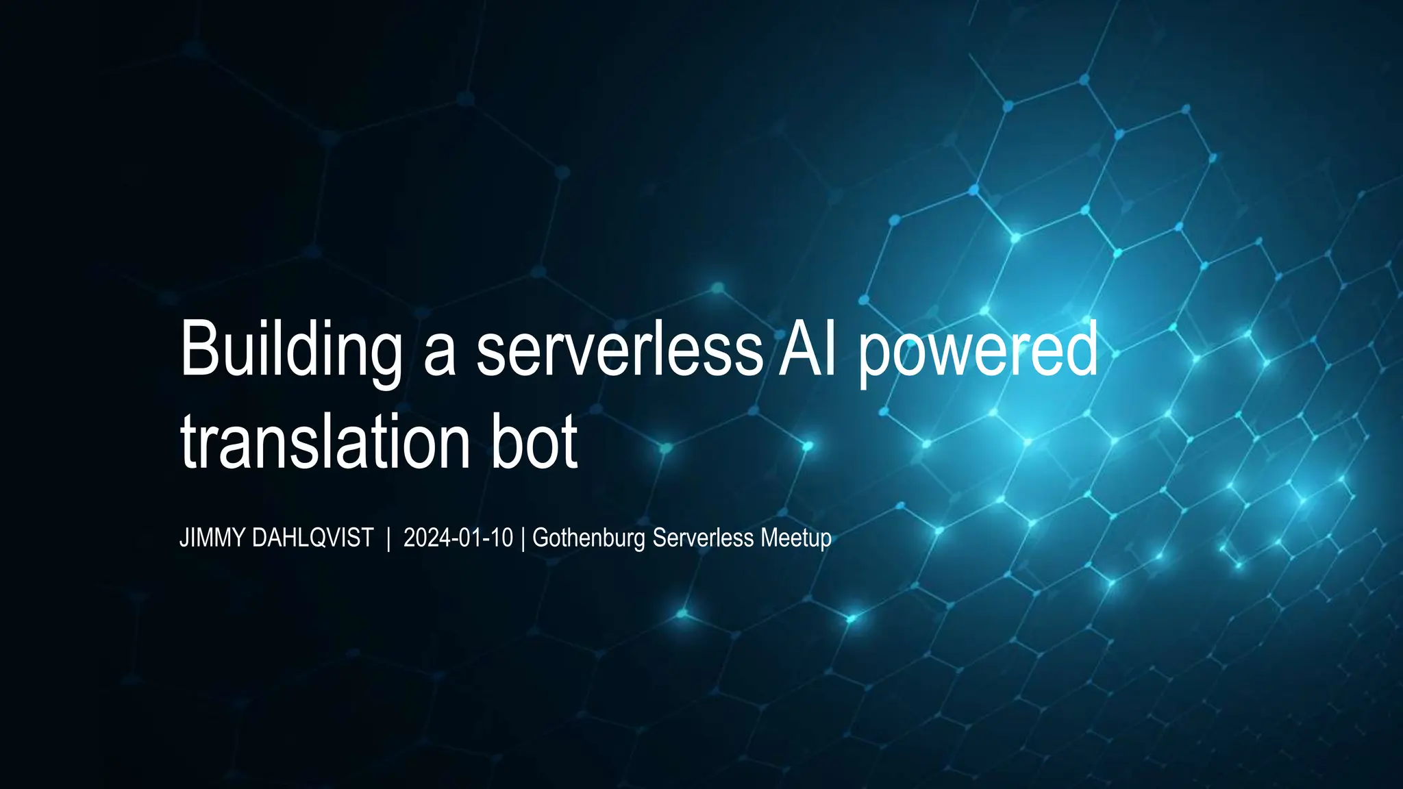 Building a serverless AI powered translation service | PPT