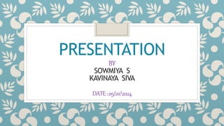 SEMINAR ON X - RAY DIFFRACTION PRESENTED BY KAVINAYA SIVA AND SOWMIYA S ...