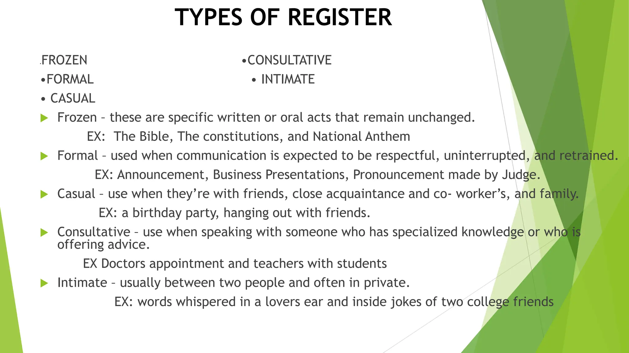 PowerPoint presentation for Language Varieties | PPTX