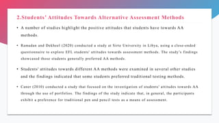 The Effect of Alternative Assessment method on Students' test ...