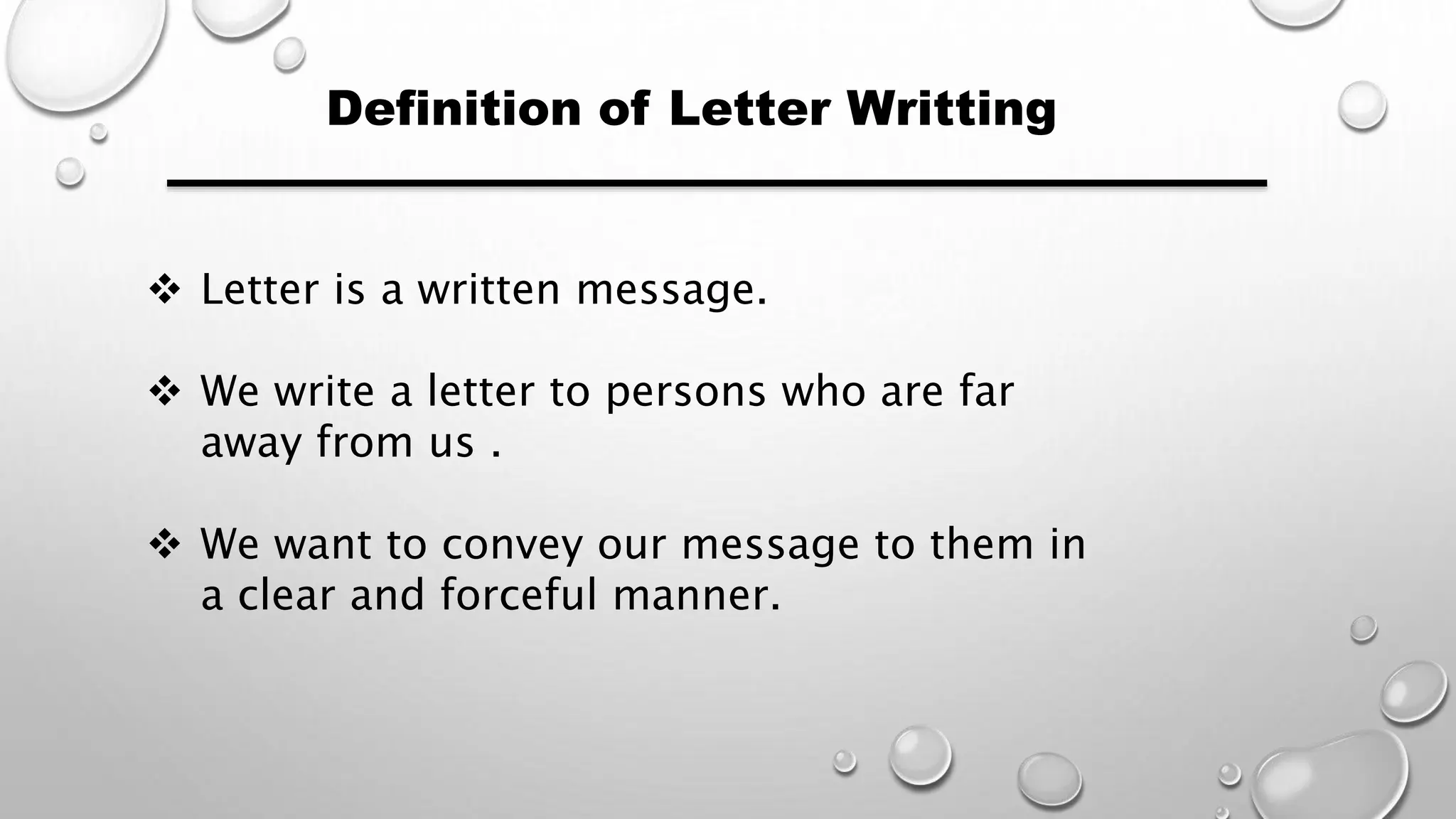 letters writing | PPTX