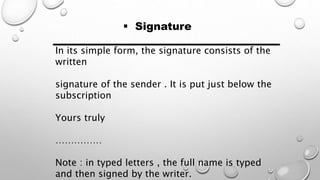 letters writing | PPTX