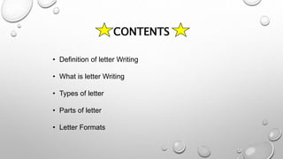 letters writing | PPTX