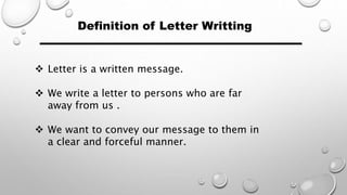 letters writing | PPTX