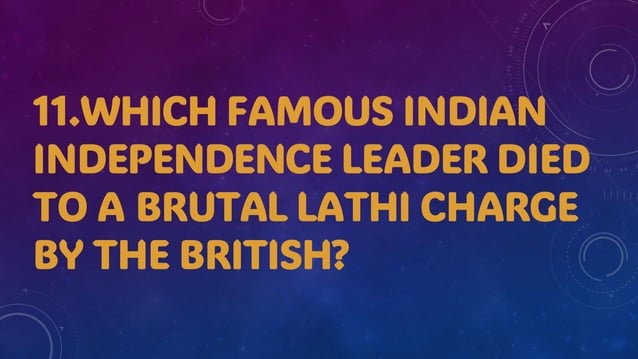 Quiz based on India before Independencece | PPT