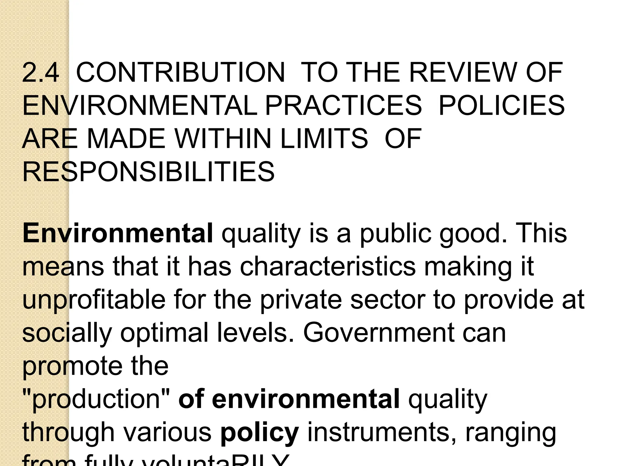 Apply environmental principles and advocate conservation | PPTX