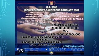 RA 9165 COMPREHENSIVE DANGEROUS DRUGS ACT OF 2002.pptx | Substance Abuse | Diseases and Conditions