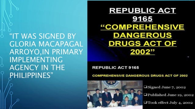 RA 9165 COMPREHENSIVE DANGEROUS DRUGS ACT OF 2002.pptx | Substance Abuse | Diseases and Conditions