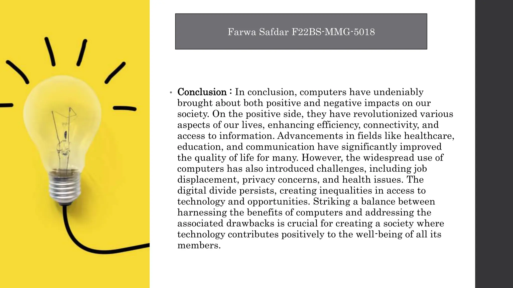 Presentation.positive and negative impacts of computer | PPTX