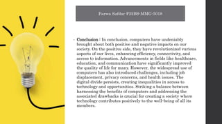 Presentation.positive and negative impacts of computer | PPTX ...