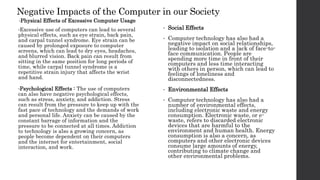 Presentation.positive and negative impacts of computer | PPTX ...