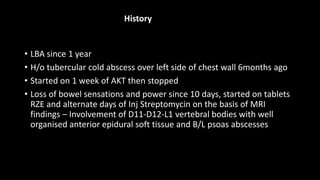 Potts spine Presentation with lumbar and thoracic.pptx