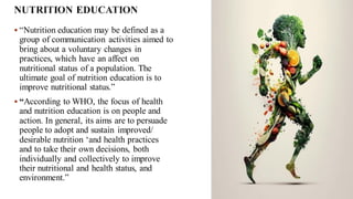 Presentation Nutrition Education and communication cycle | PDF