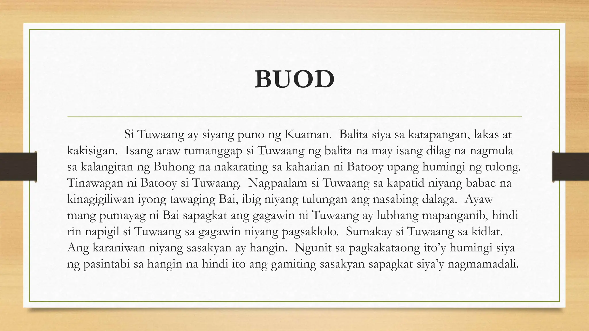 Epiko ng Bagobo (Tuwaang) - Akdang Pampanitikan | PPTX