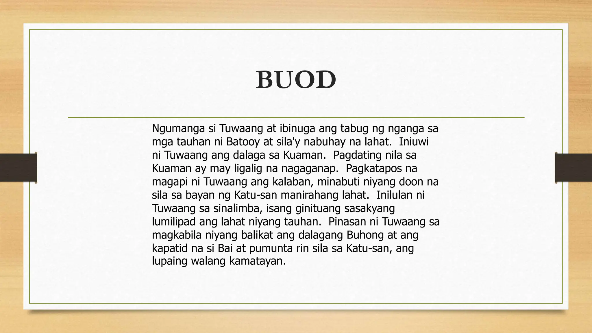 Epiko ng Bagobo (Tuwaang) - Akdang Pampanitikan | PPTX