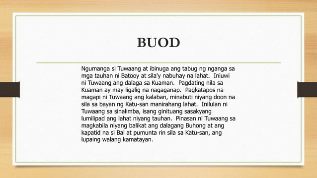 Epiko ng Bagobo (Tuwaang) - Akdang Pampanitikan | PPTX