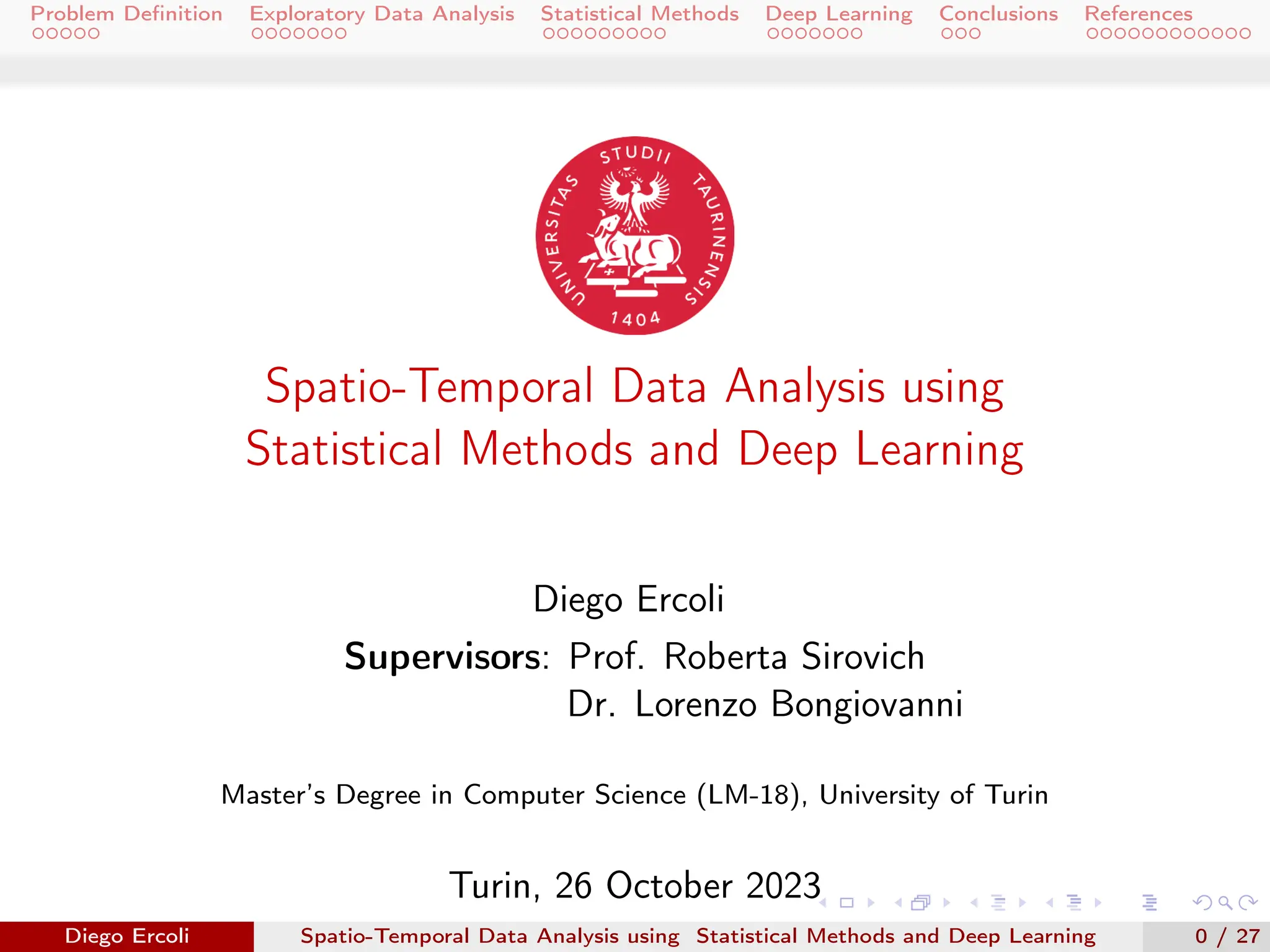 Masters Presentation Spatio Temporal Data Analysis Using Statistical Methods And Deep Learningpdf 8073