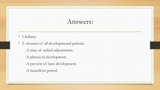 Infancy and child adolescence presentation baby | PPTX