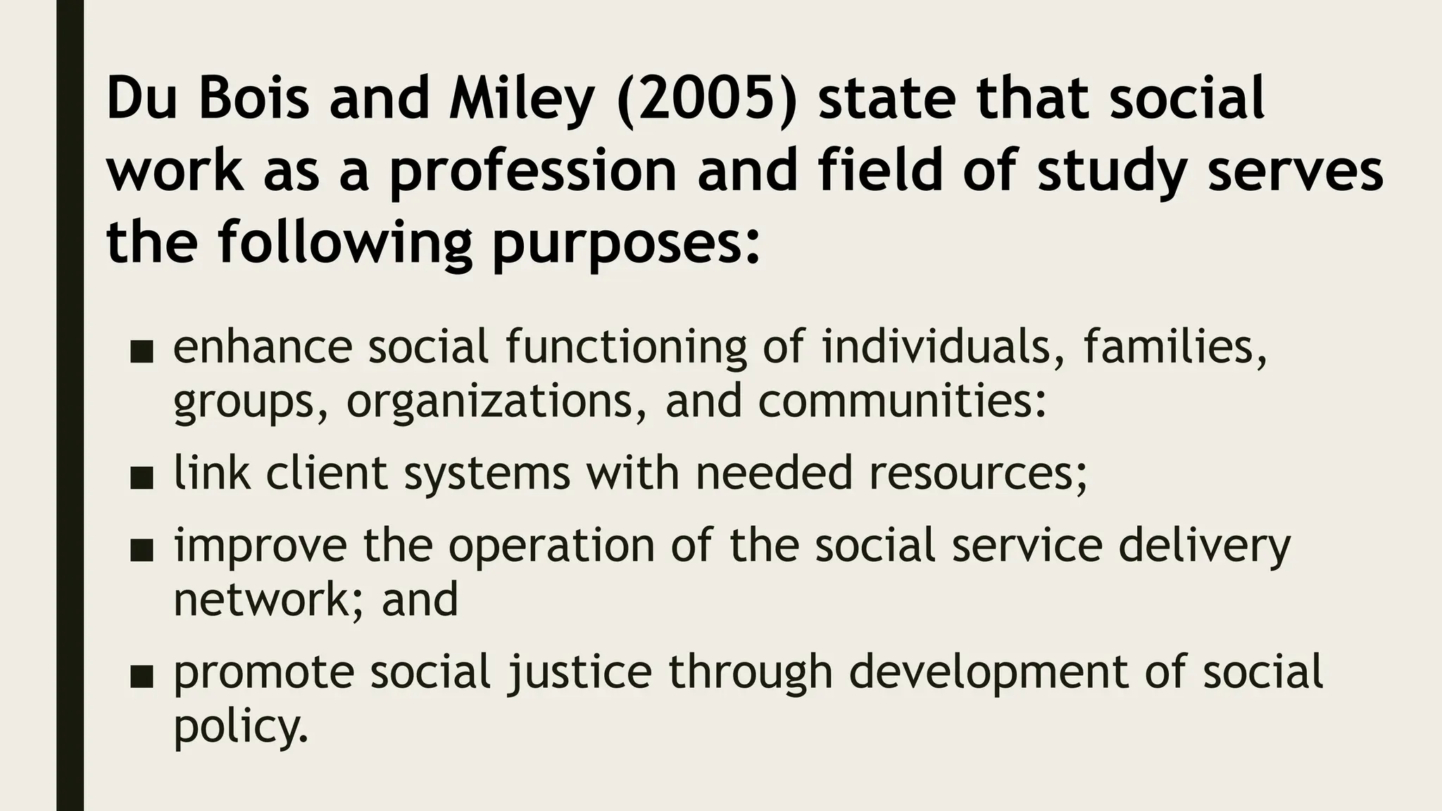 Social Work definition and presentations | PPTX