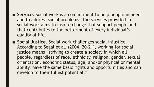 Social Work definition and presentations | PPTX | Parenting | Family ...