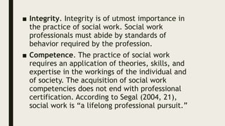 Social Work definition and presentations | PPTX