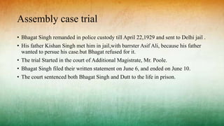 Presentation about the life of Bhagat Singh | PPTX