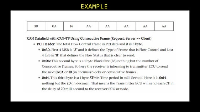 Automotive CAN Protocol | Flow Control | Block Size | ST Min | First ...