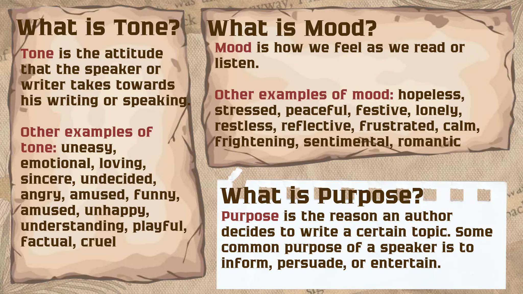 Presentation.pptx-Inferring the speaker's tone, mood and purpose | PPTX