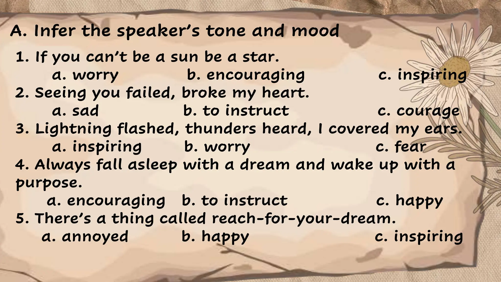 Presentation.pptx-Inferring the speaker's tone, mood and purpose | PPTX