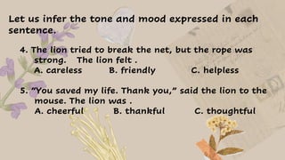 Presentation.pptx-Inferring the speaker's tone, mood and purpose | PPTX