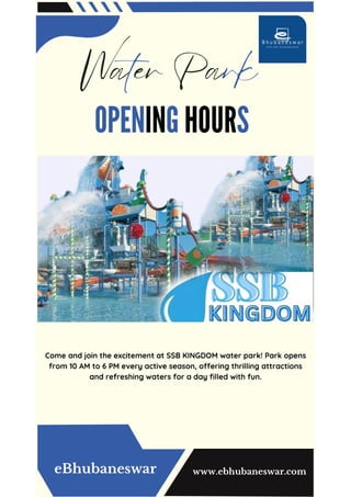 SSB KINGDOM Water Park, Anshupa- Location | PDF