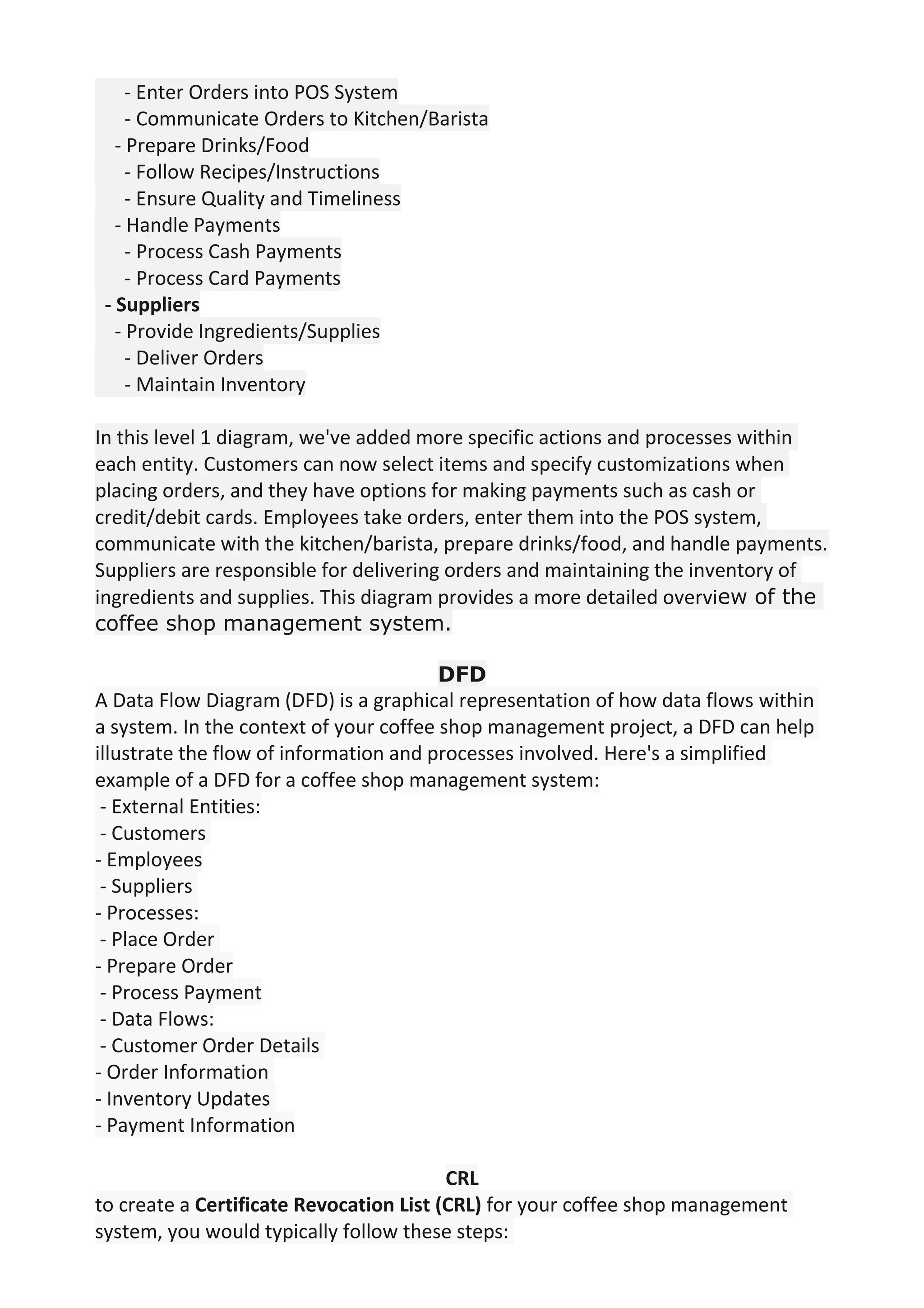 presentation. document PPTX file of coffee management system | DOCX