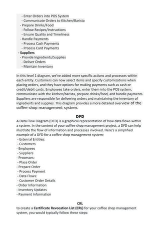presentation. document PPTX file of coffee management system | DOCX