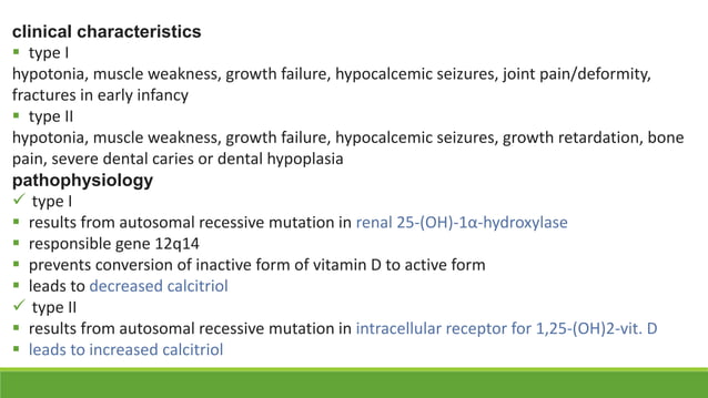 Metabolic diseases in Orthopaedics- Rickets, Osteomalacia and Scurvy | PPTX | Bone and Joint ...