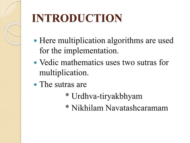 Complex multiplier using Vedic mathematics | PPT