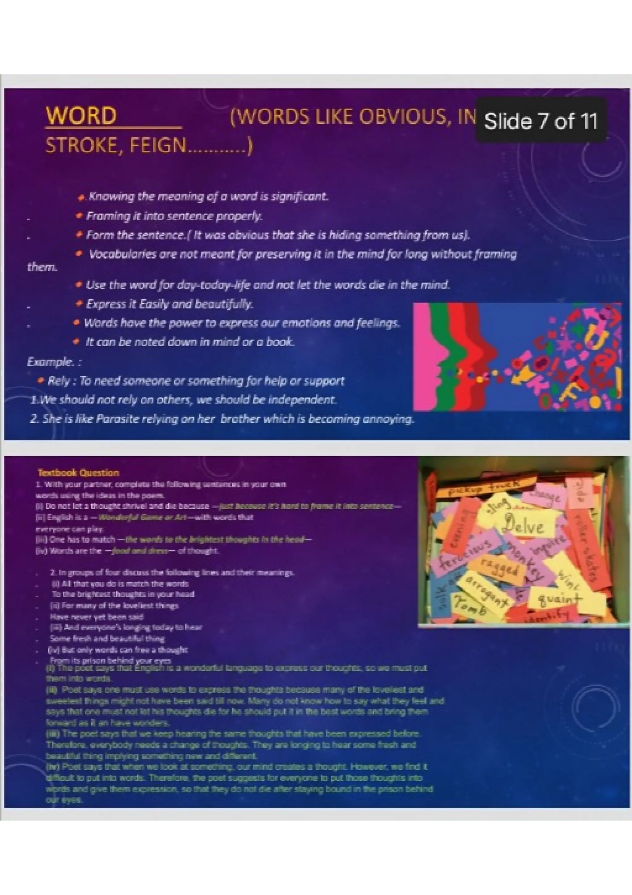 The Art of framing Words....learning English with art | PDF