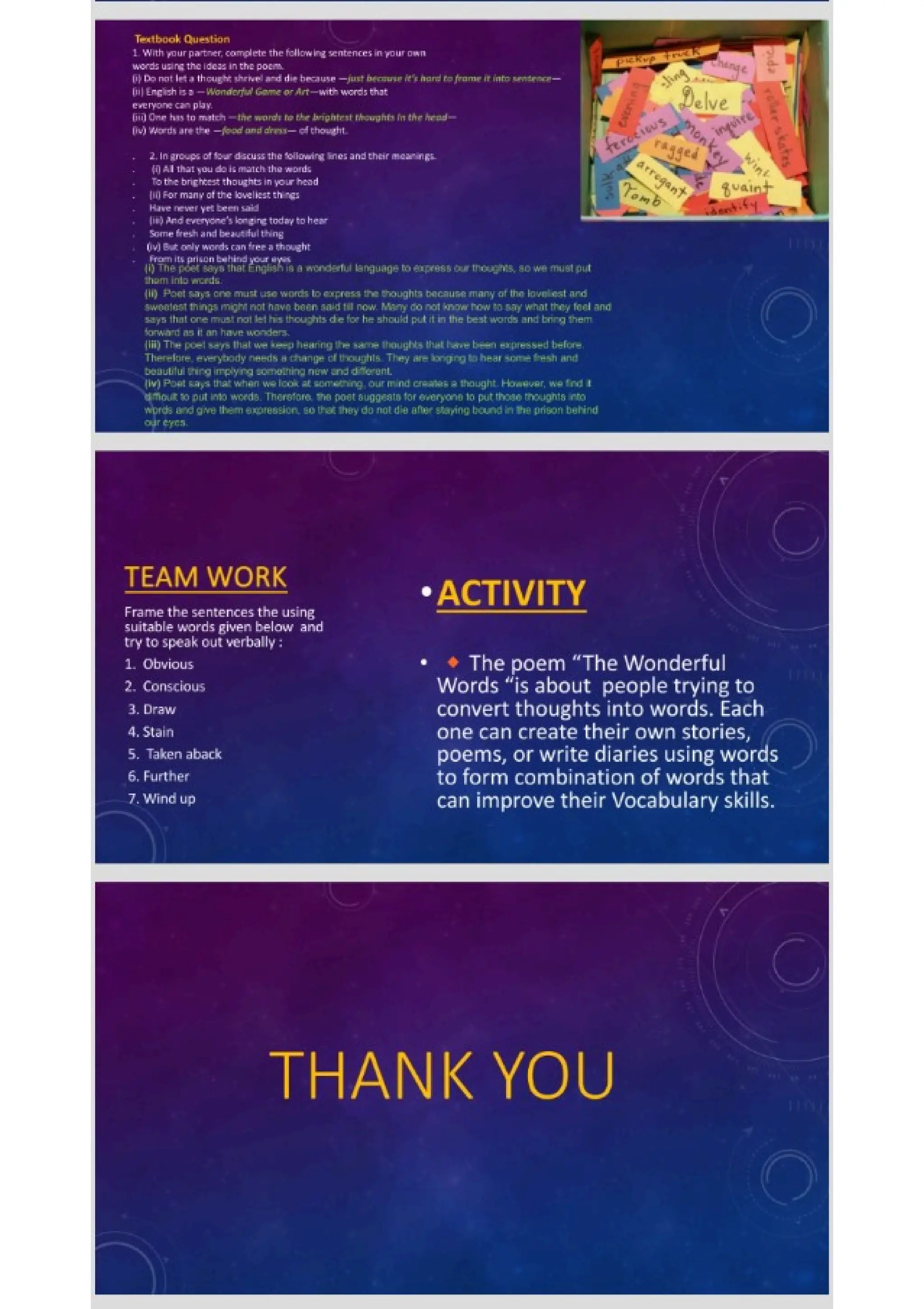 The Art of framing Words....learning English with art | PDF