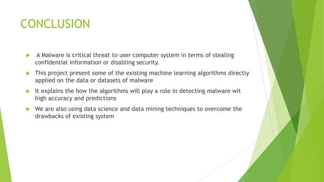 Malware Detection By Machine Learning Presentationpptx 7178