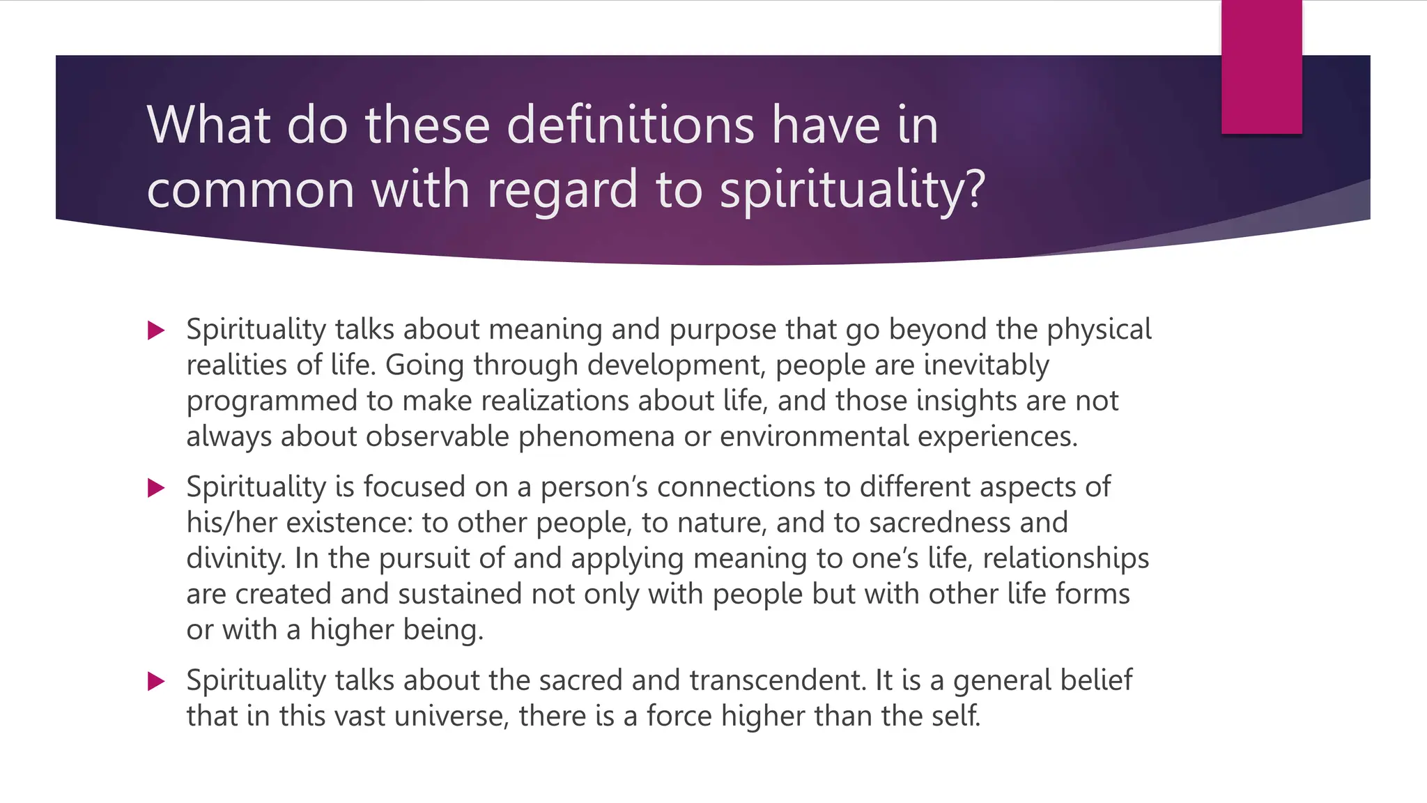 Section 1: The inner Soul ppt : Spirituality vs Religiosity | PPTX