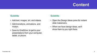 Presentation format from microsoft presentation | PPTX
