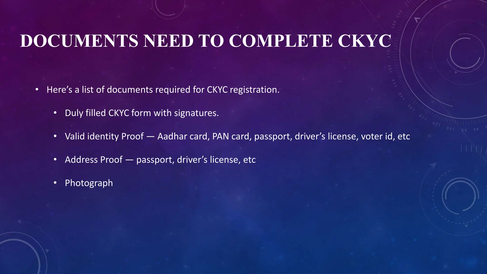 CKYC========== Central Know your customer | PPTX