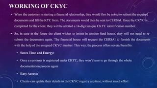CKYC========== Central Know your customer | PPTX