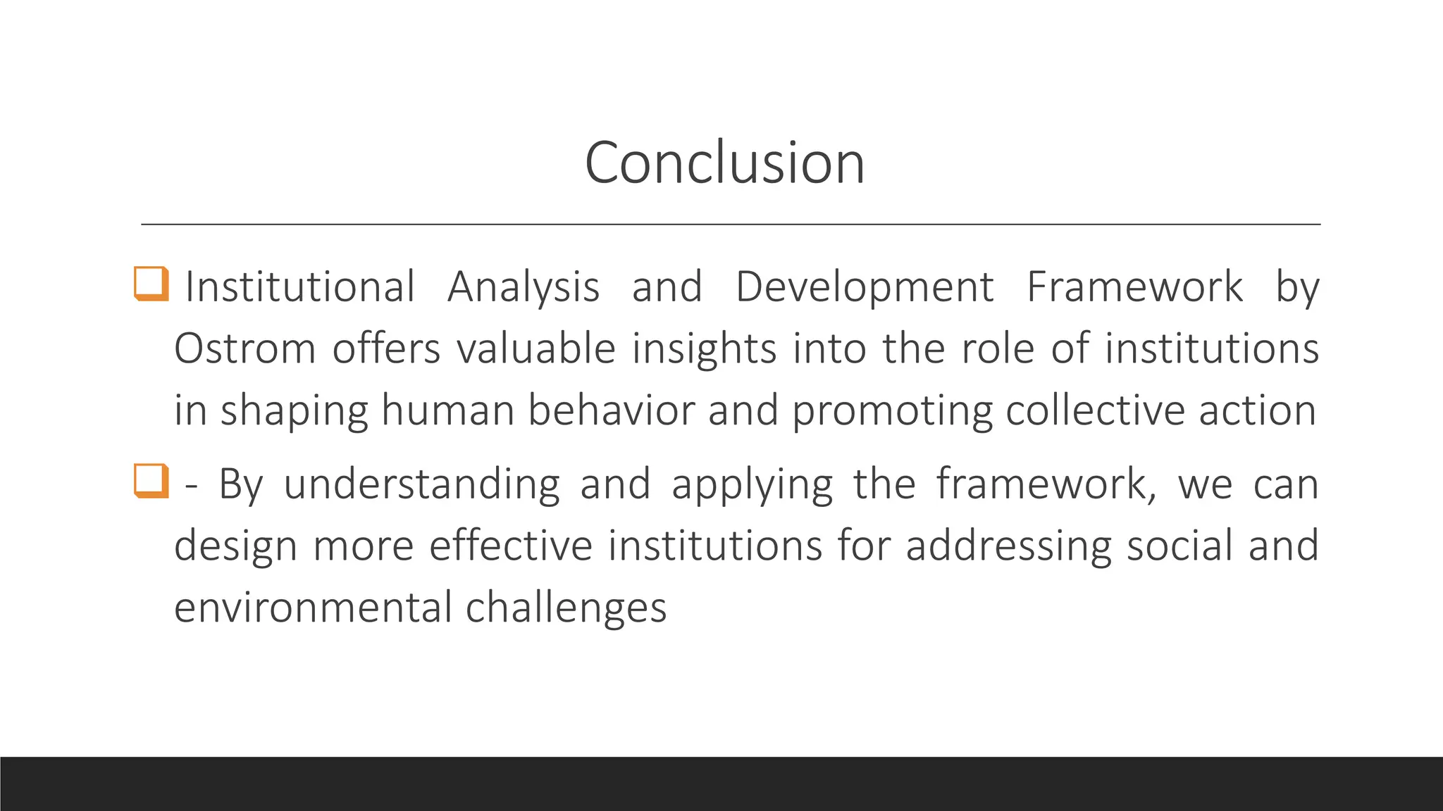 Presentation INSTITUTIONAL ANALYSIS AND DEVELOPMENT FRAMEWORK | PPTX