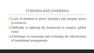 Presentation INSTITUTIONAL ANALYSIS AND DEVELOPMENT FRAMEWORK | PPTX