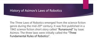 Three laws of robotics by isaac asimov bsis 2A | PPTX