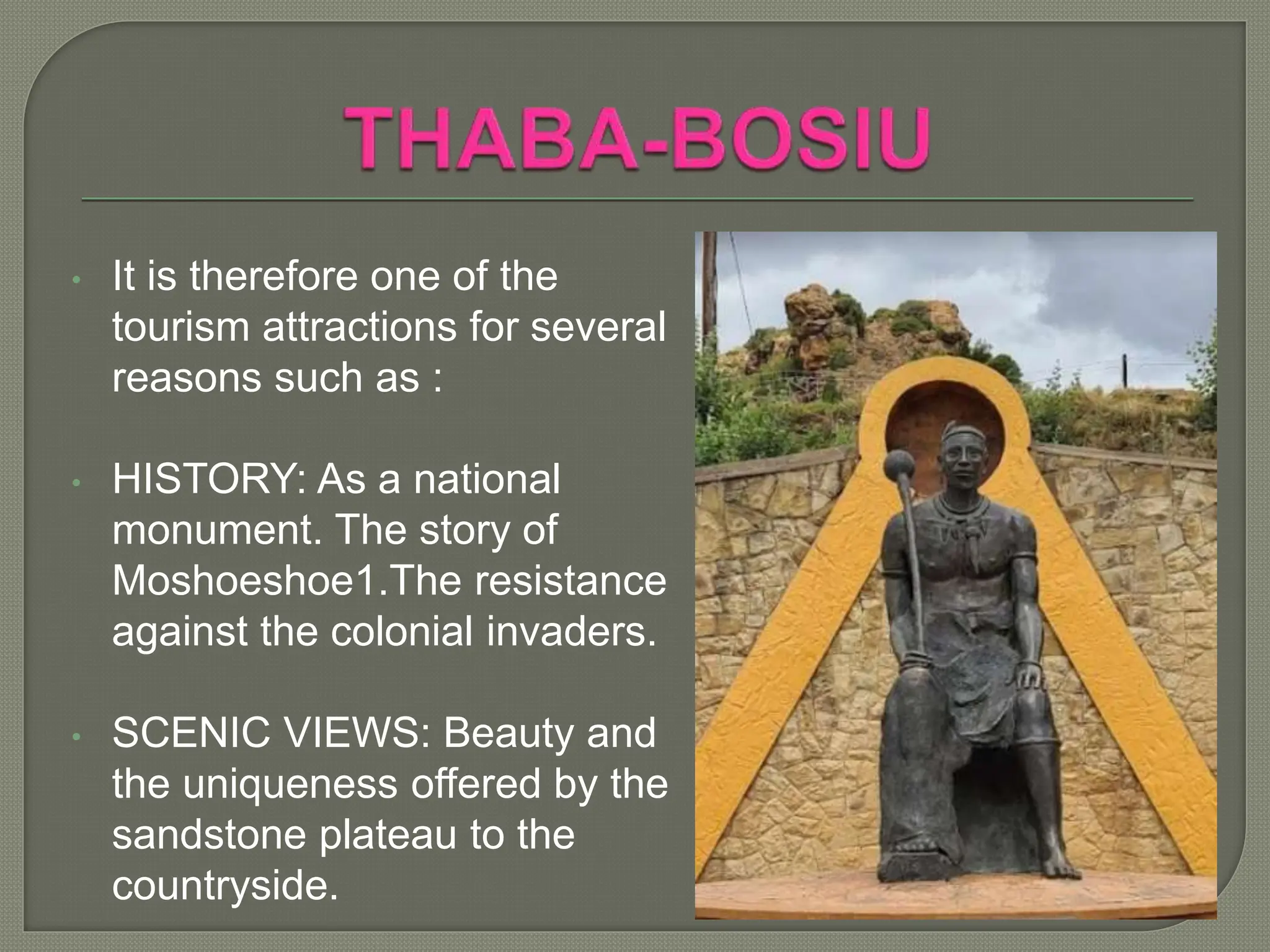 TOURISM ATTRACTIONS IN LESOTHO KATSE DAM | PPTX