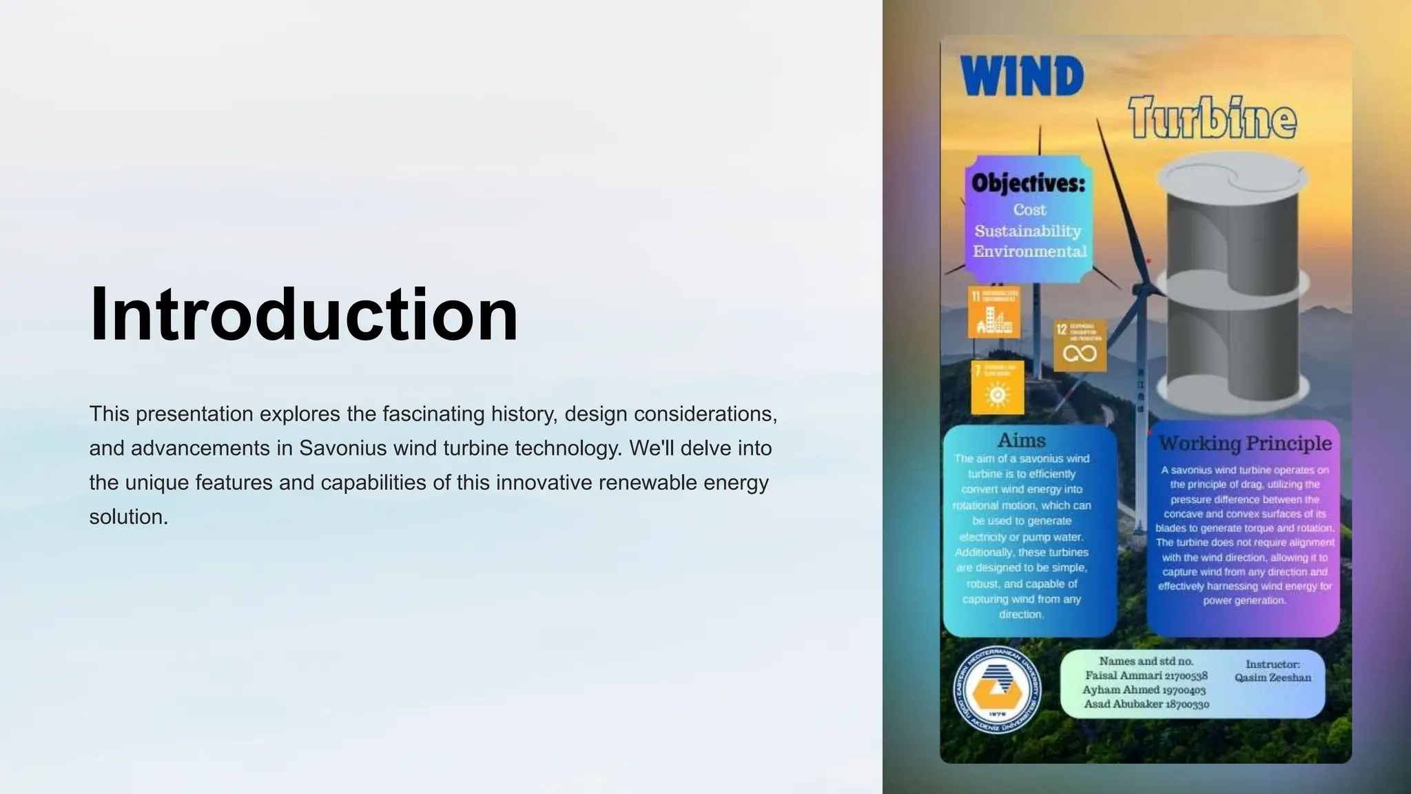 The Savonius Wind Turbine Project (MENG303) | PPTX