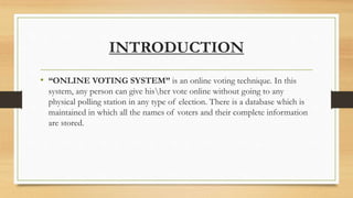 My On-line voting system present slide.. | PPT | Free download