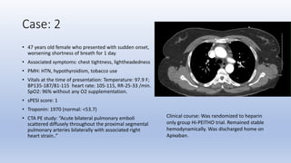 Diagnosis and management of Pulmonary embolism.pptx