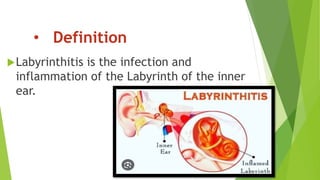 LABYRINTHITIS presented by Shashi Verma bachler of nursing third year | PPT